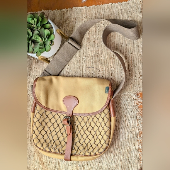 Barbour | Bags | Rare Vintage Barbour Fishnet Canvasleather Crossbody ...